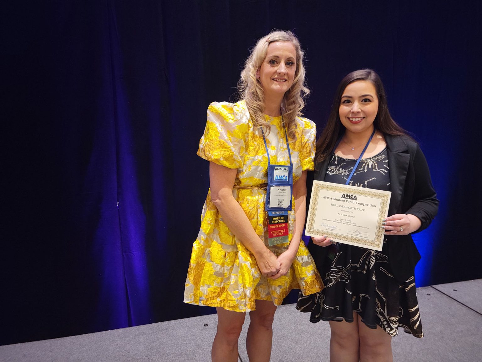 PhD student Kristina Lopez wins award for Best Student Presentation at ...
